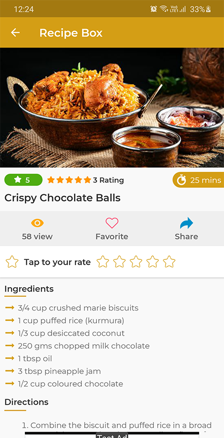 Android Recipe Book App (Cooking,Chef,Healthy Food, Admob with GDPR) by viaviwebtech